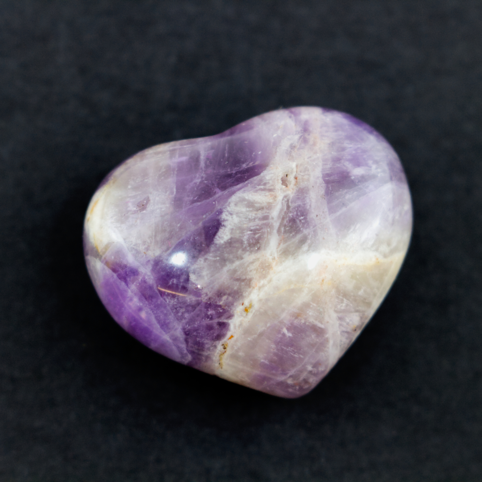 Amethyst Crystal Heart • Happy Medium
